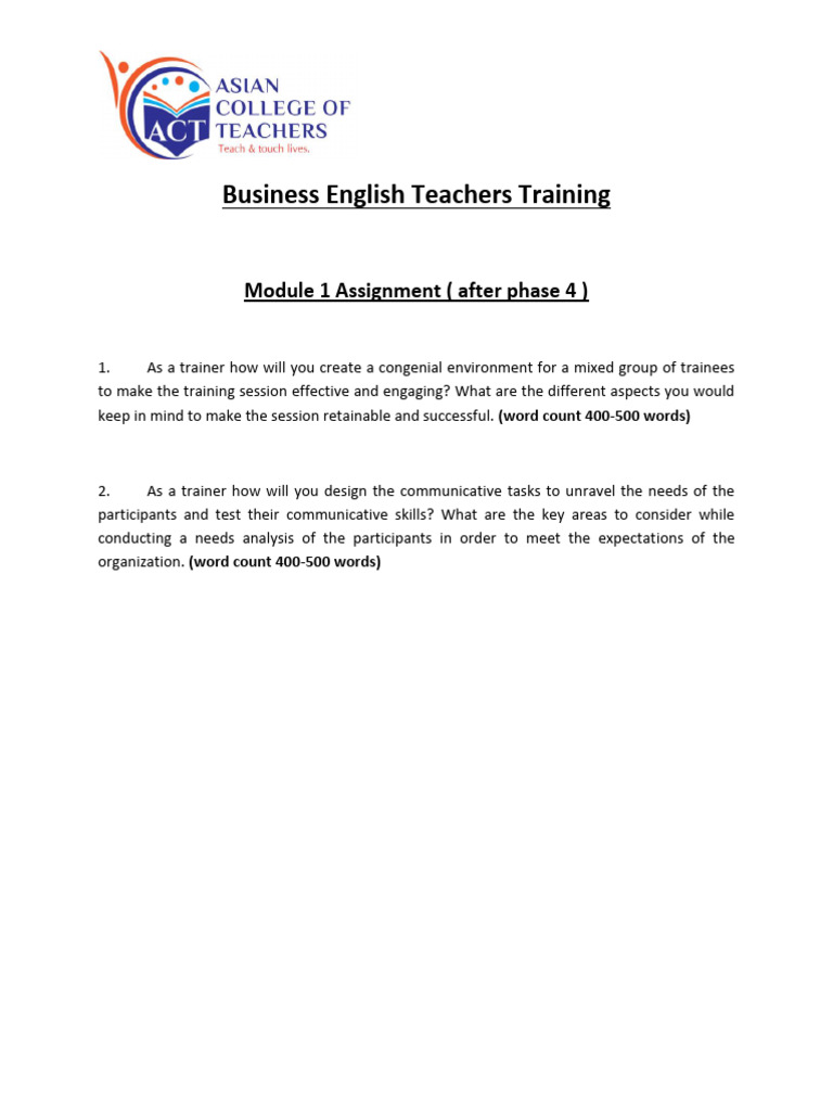 Bett Module 1 Assignment1 Pdf