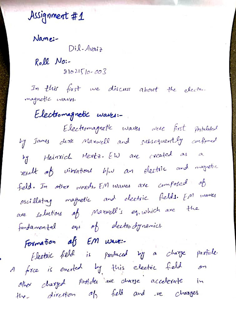 EMT Assignment | PDF