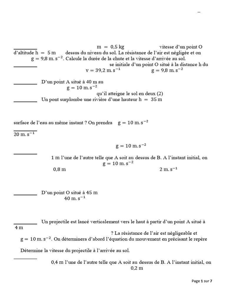 TD Translation Rectiligne CPRED 2021-2022 | PDF