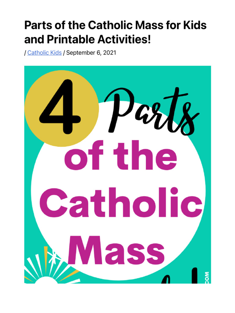 Parts of The Mass | PDF
