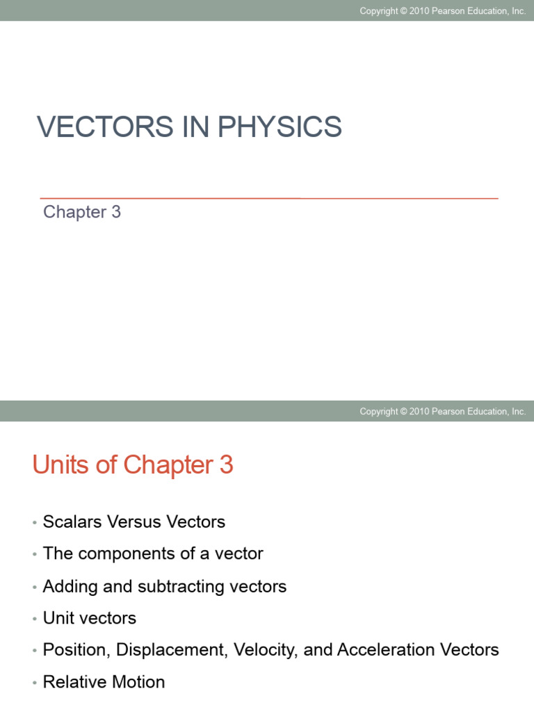 Class 3 (VECTORS IN PHYSICS) | PDF