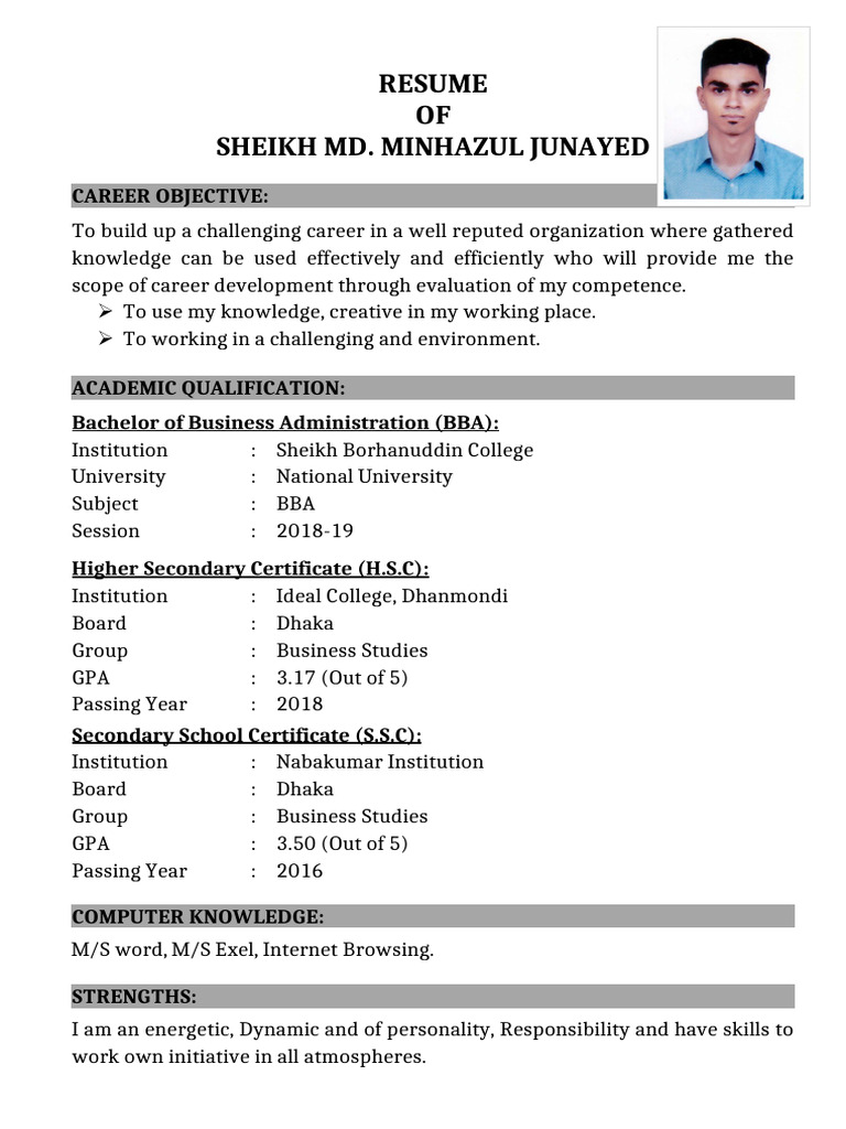 Sheikh Md. Minhazul Junayed | PDF