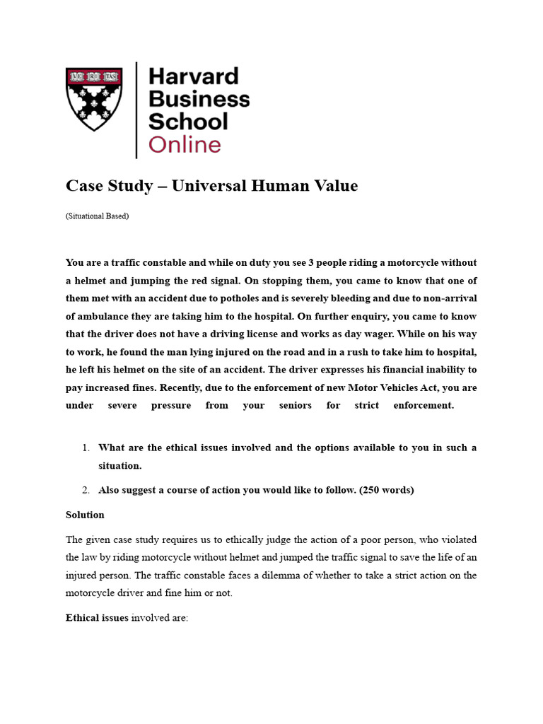 Case Study UHV | PDF