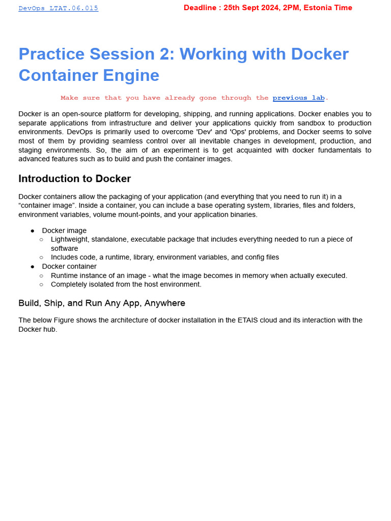 Lab02-Working With Docker Container Engine | PDF