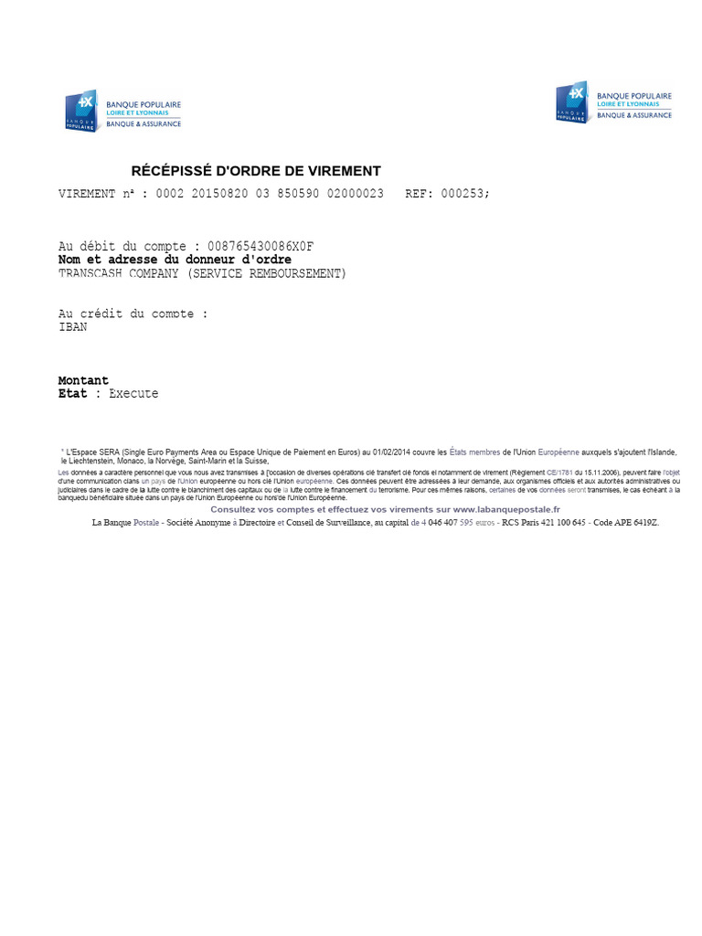 Recepisse Virement | PDF