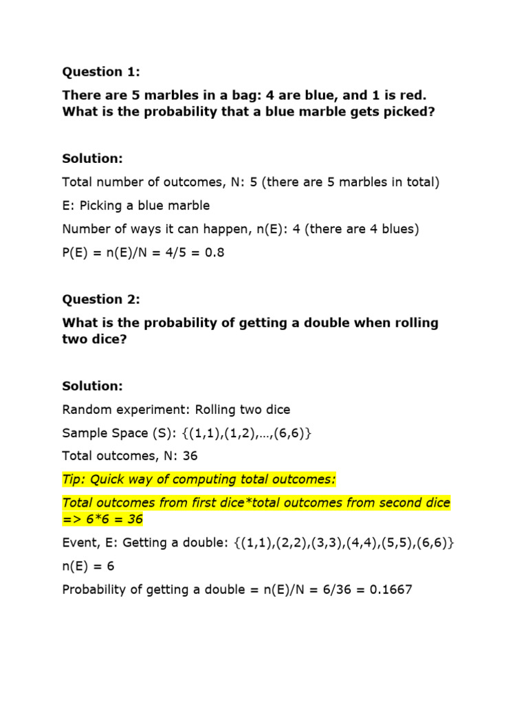 Probability Solved Examples (Week 3) | PDF Probability Solved Examples (Week 3) | PDF