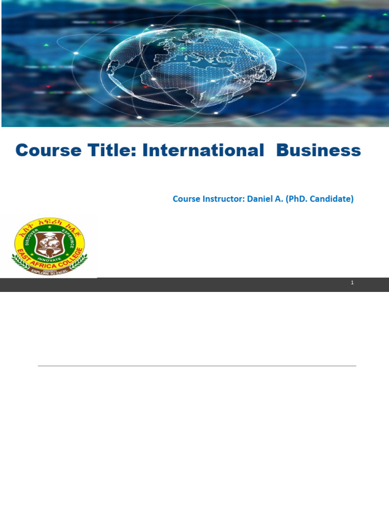 International Business Chapter 1-5 | PDF
