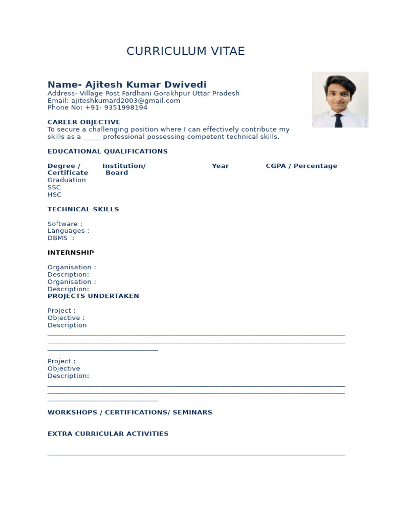 Resume Format | PDF