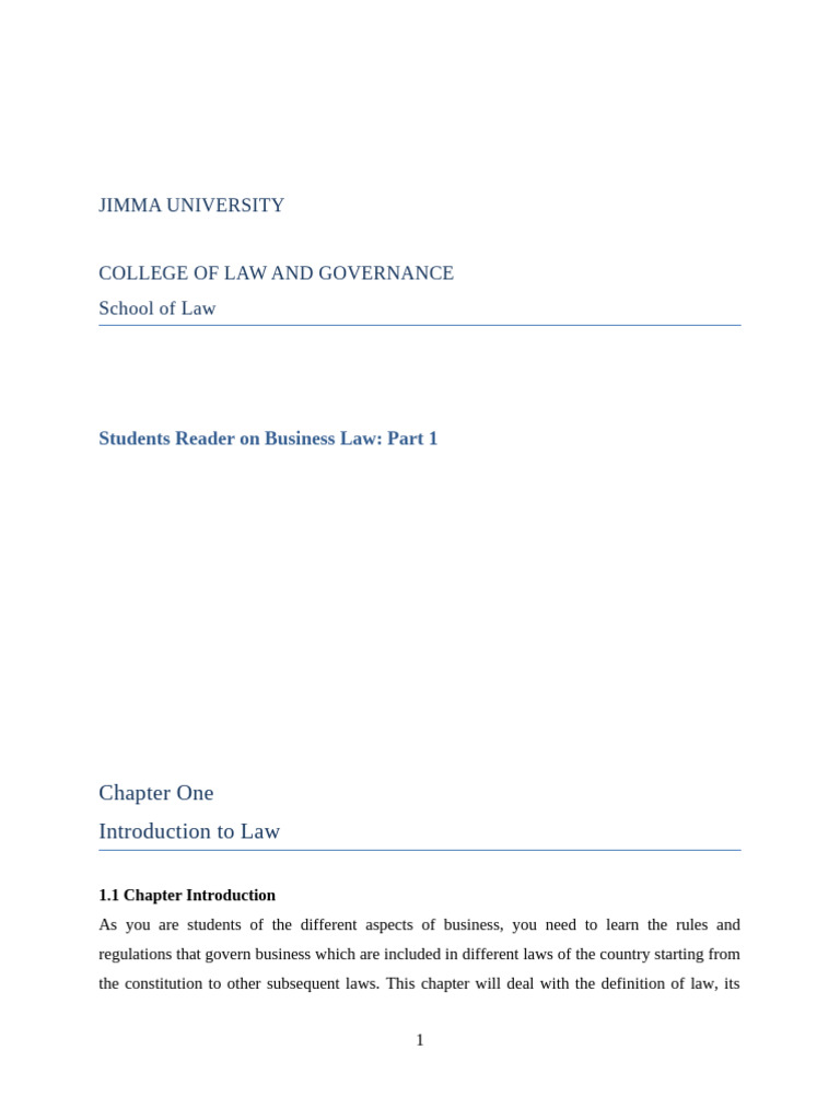 Bss Law Handout | PDF