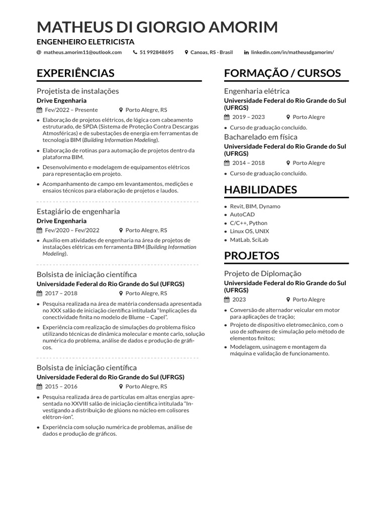 CV Matheus Amorim | PDF