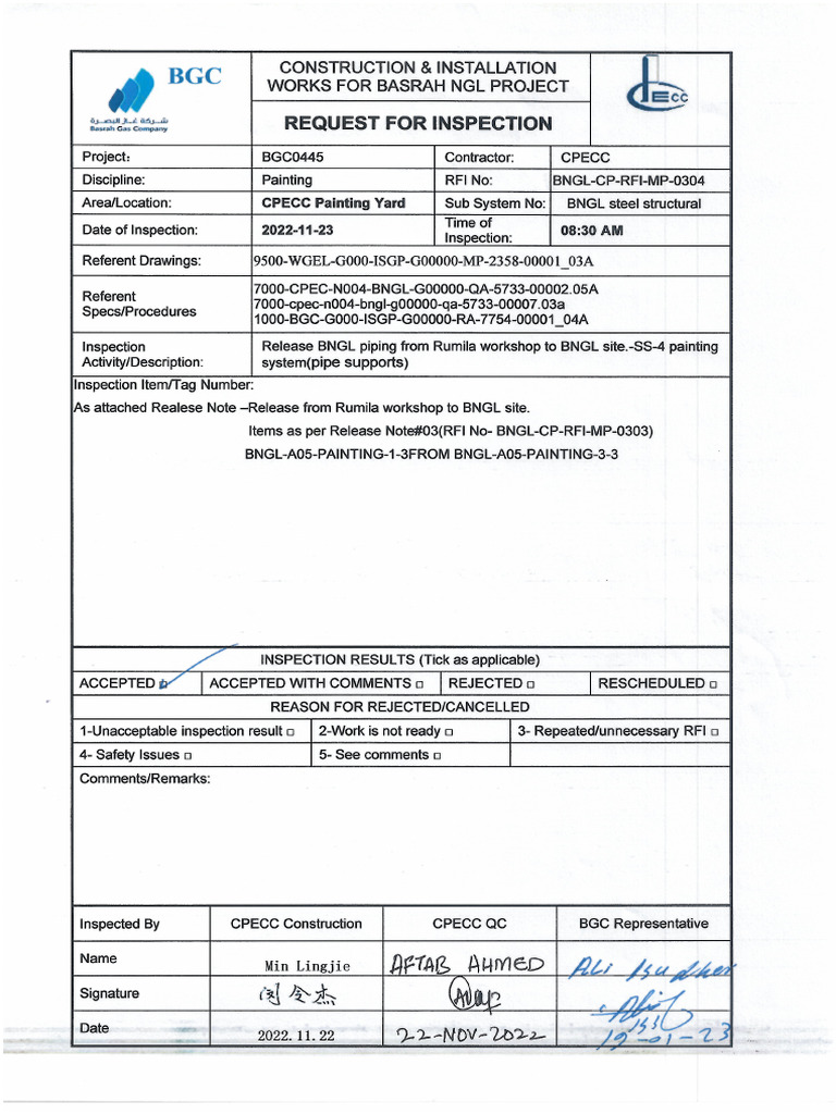 Bngl-Cp-Rfi-Mp-0303 0304 | PDF