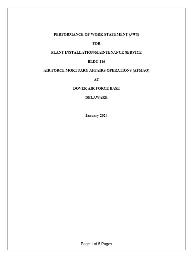 Solicitation Attachment 1 - Plantscaping PWS | PDF