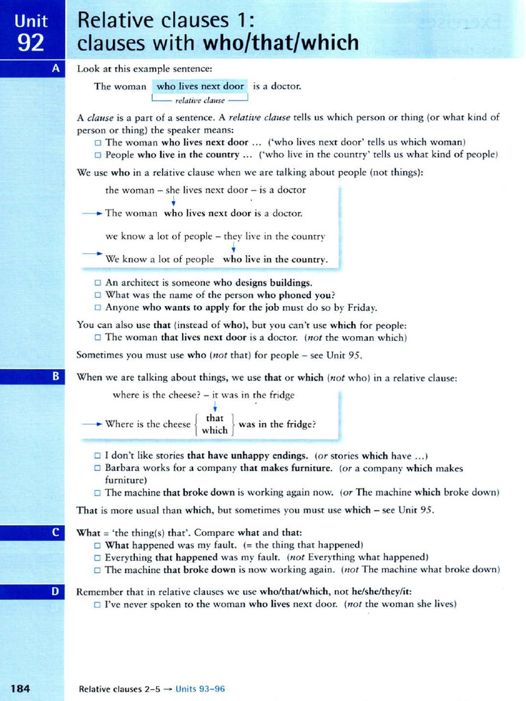 Intermediate - relative clauses | PDF