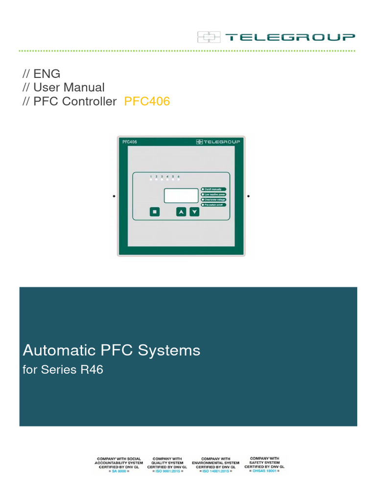 LV PFC User Manual R46 Series With PFC406 Controller | PDF