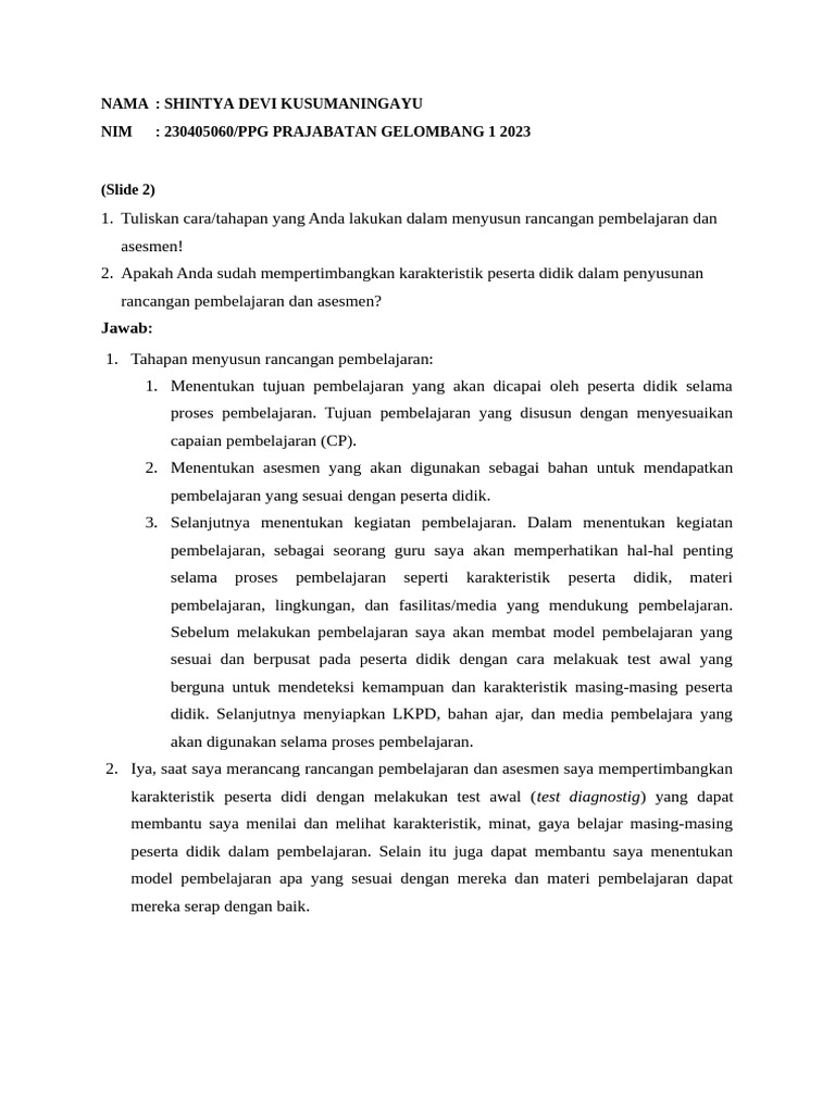 TOPIK 1 Mulai Dari Diri 1 PPA 2 | PDF