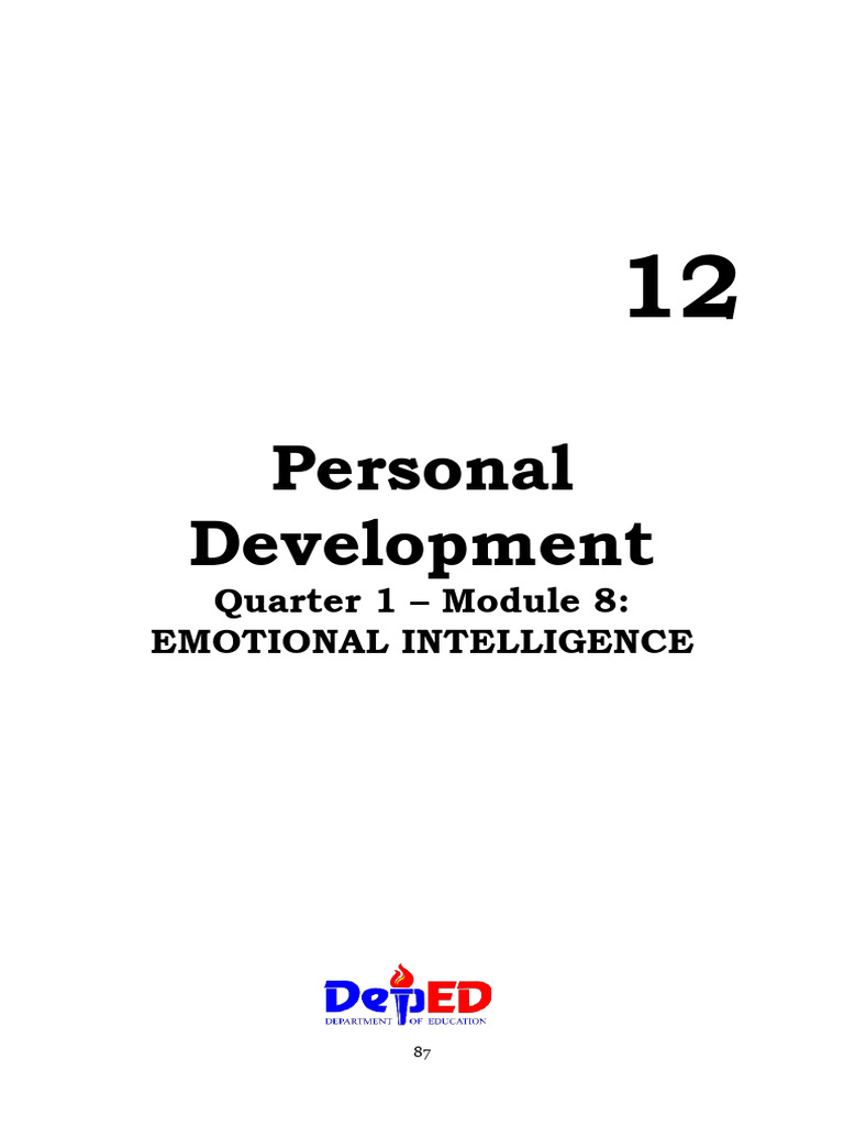 8 Q1-PerDev | PDF | Emotional Intelligence | Feeling