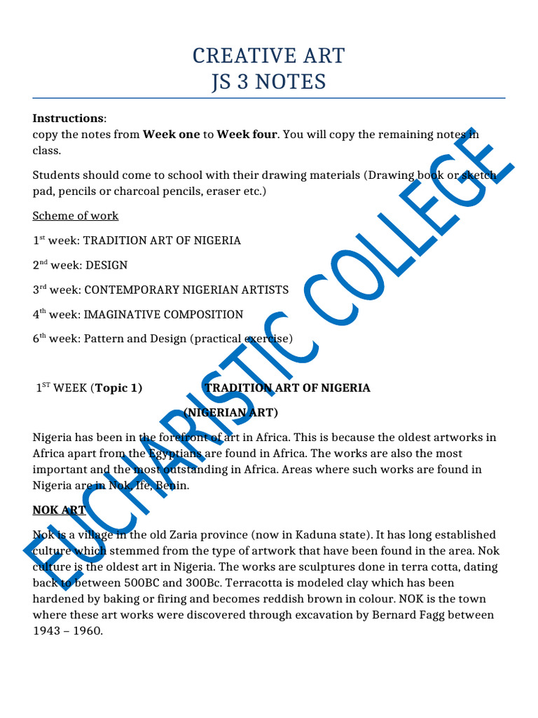 JS-3-CREATIVE-ART-NOTE-1st-term | PDF