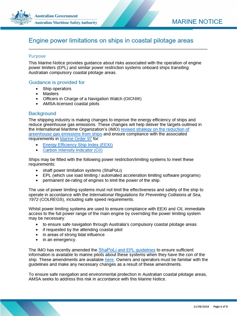 Marine Notice - 06-2024 | PDF