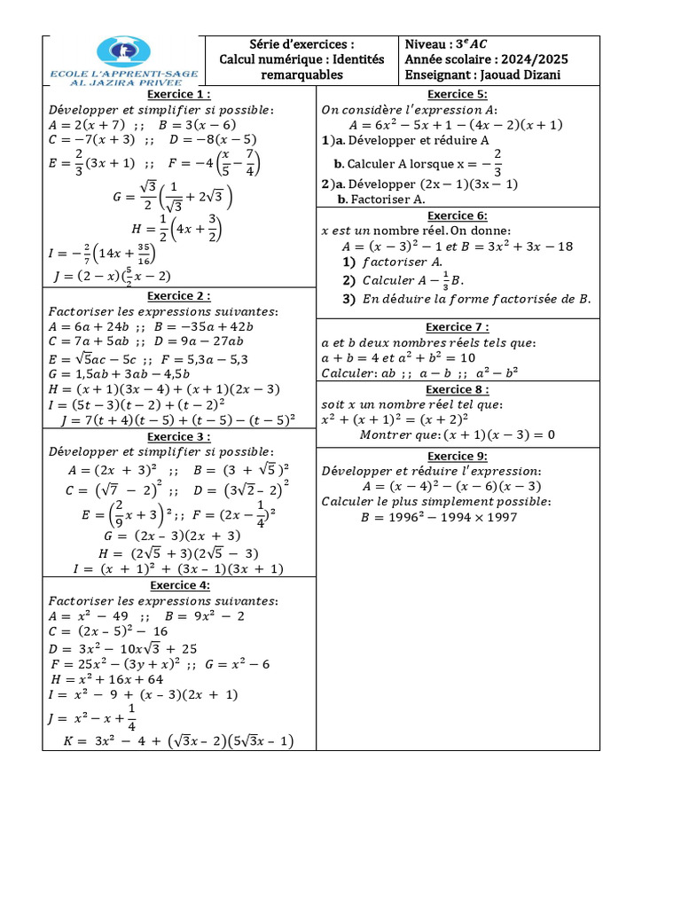 3AC Série Identité Remarquables | PDF