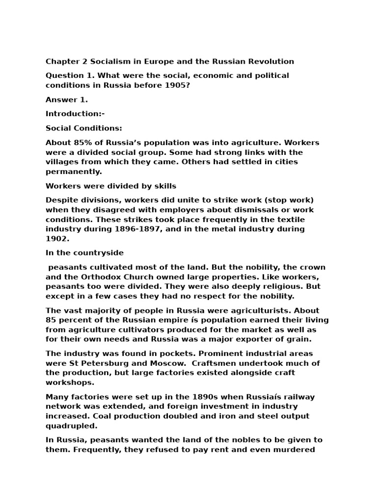 Cw Ncert Questions and Answers Russian Revolution | PDF