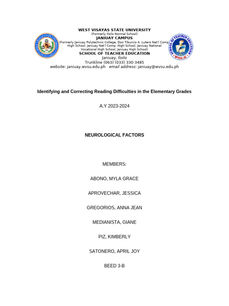 Written Output | PDF