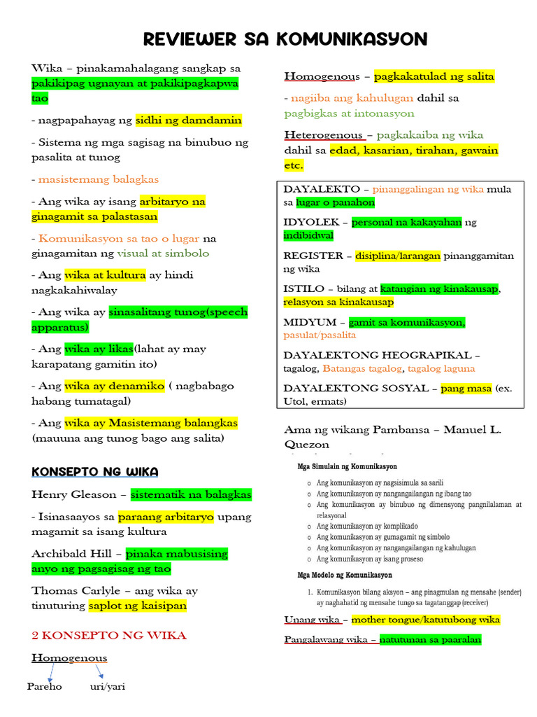KOMU | PDF | Tagalog Language | Linguistics
