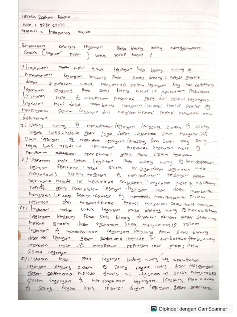 Mekanika Tehnik Rayhan | PDF