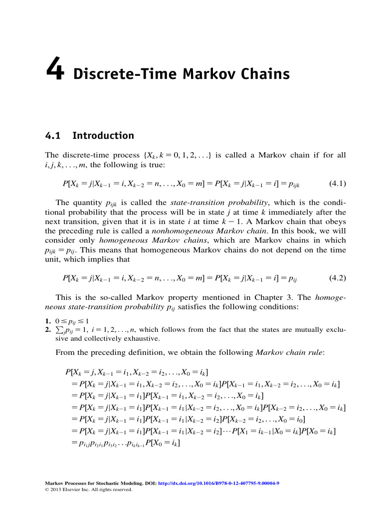 Understanding Discrete-Time Markov Chains | PDF | Markov Chain | Matrix ...