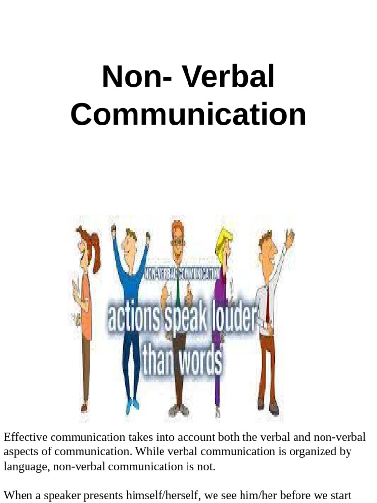 Non - Verbal Communication - 3 | PDF
