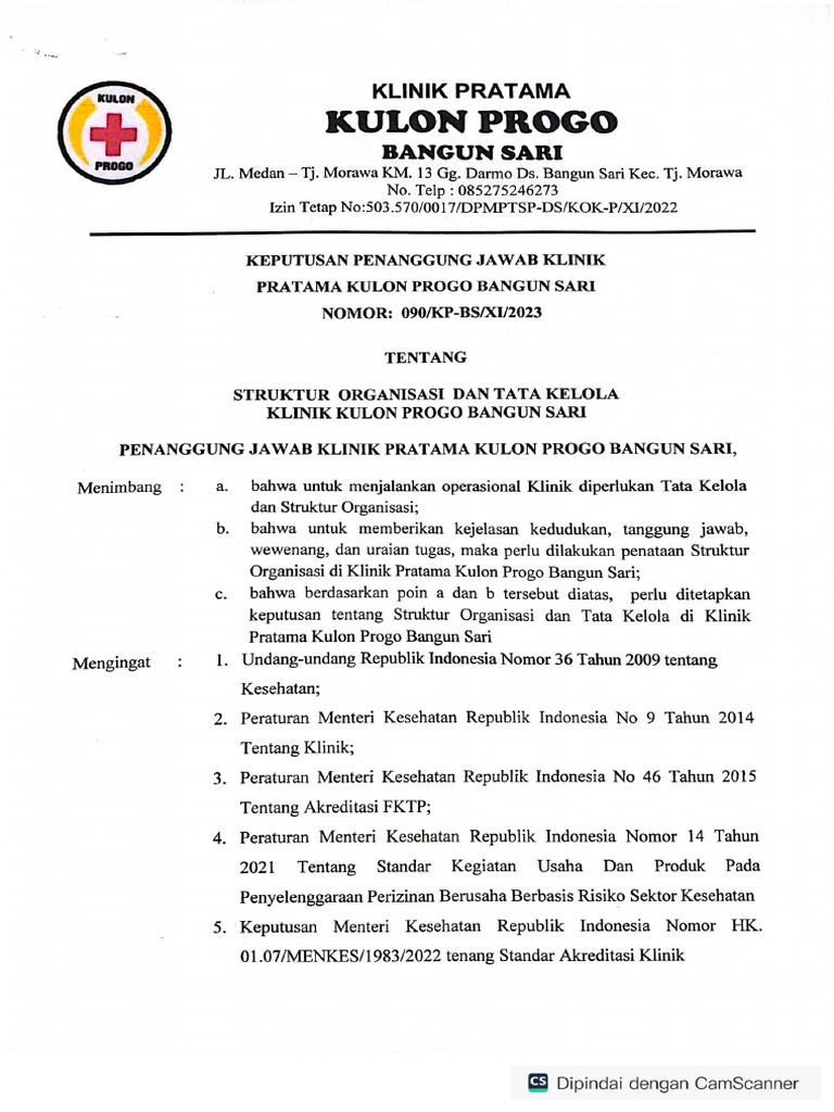 SK STRUKTUR ORGANISASI DAN URAIAN TUGAS | PDF SK STRUKTUR ORGANISASI DAN URAIAN TUGAS | PDF