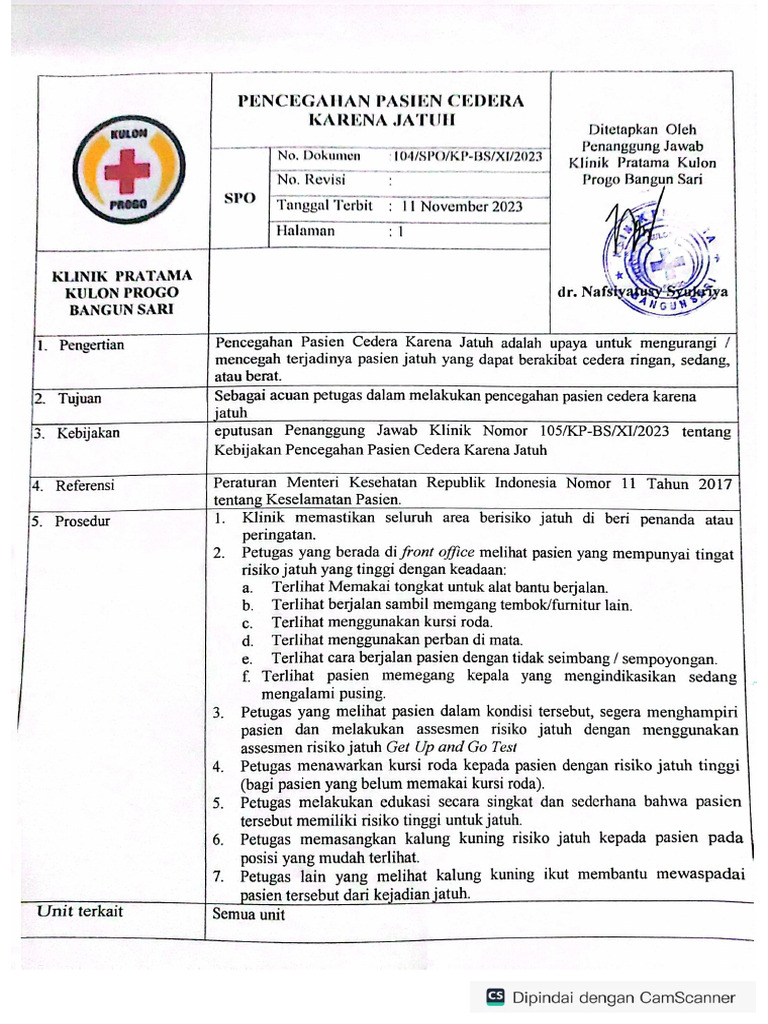 Spo Pencegahan Pasien Jatuh | PDF