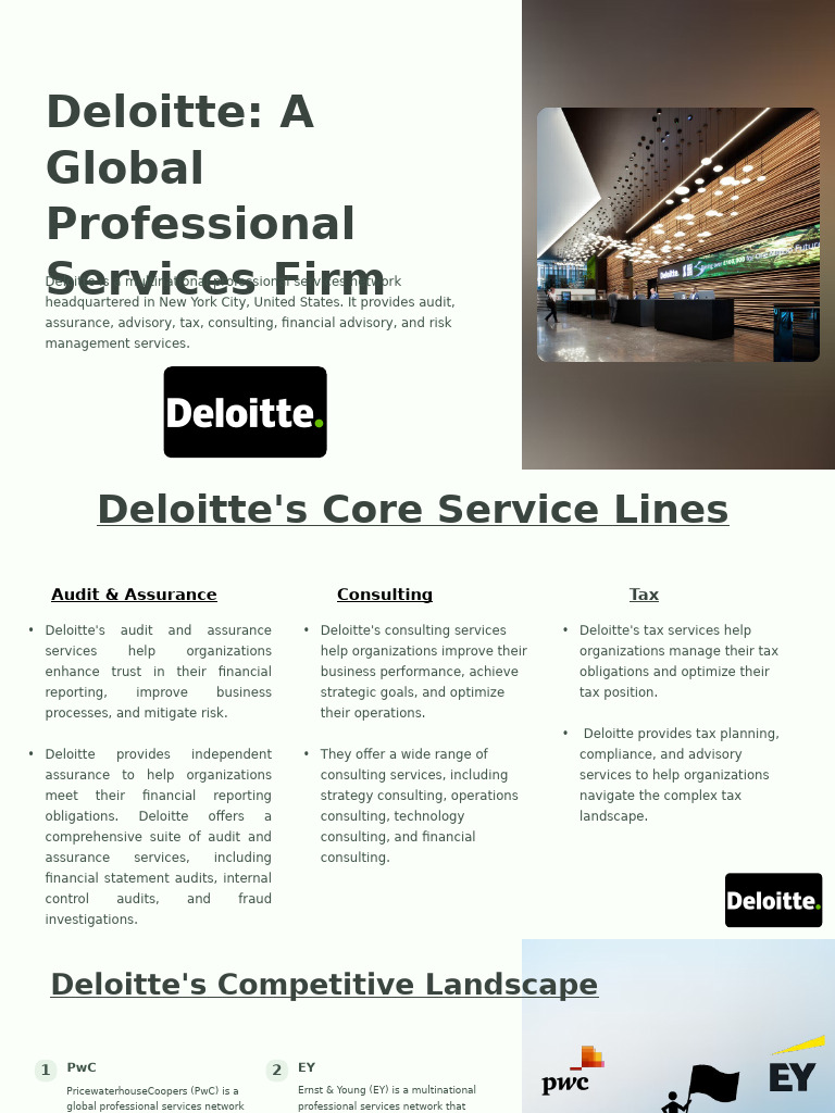 Deloitte A Global Professional Services Firm | PDF