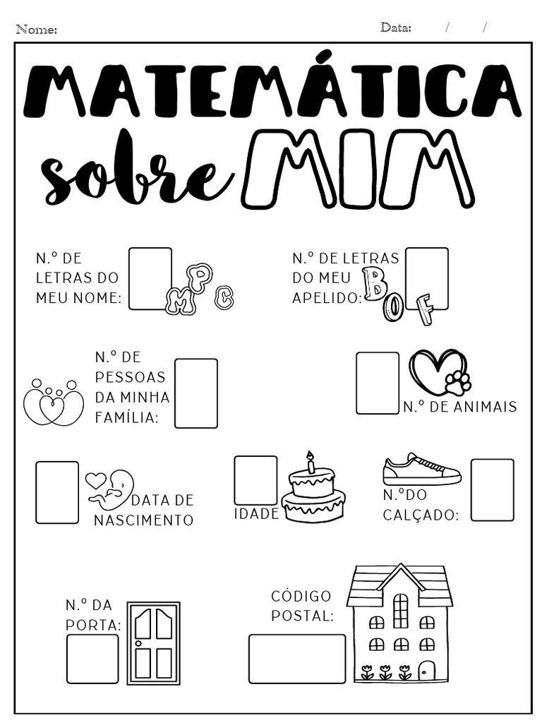 Matemática sobre mim 2ºano | PDF