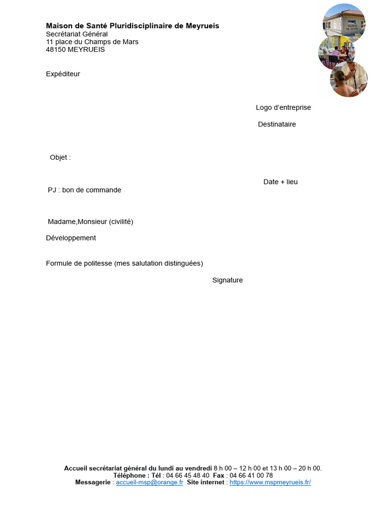 Modèle de Courrier.docx | PDF