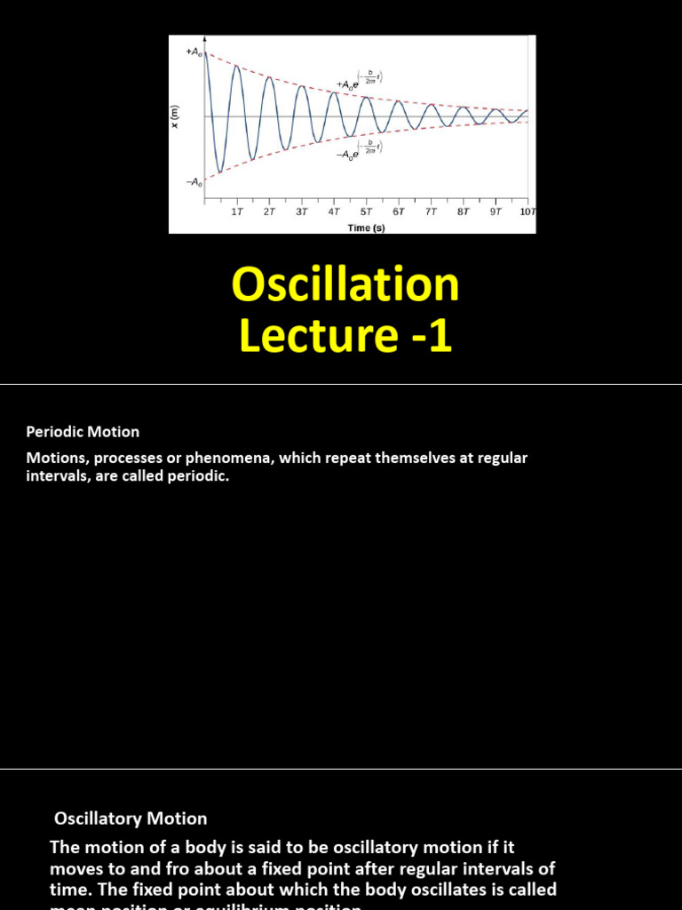 Oscillation Lecture - 1 | PDF