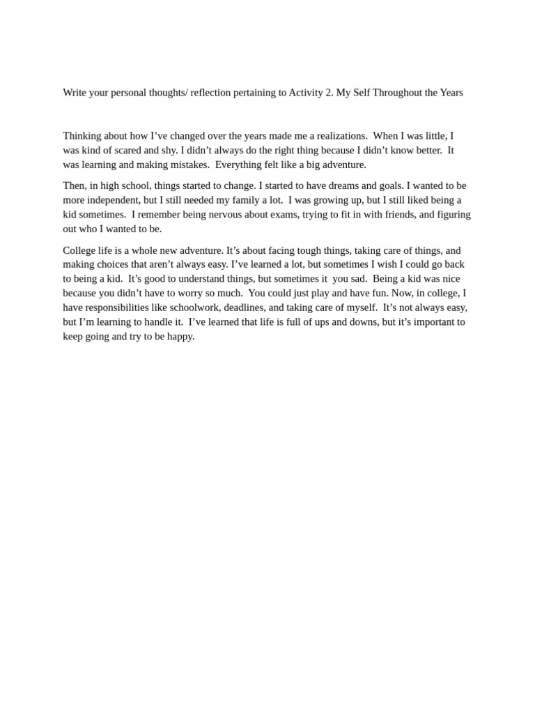 YUNOS, - Ass-2 | PDF | Self-Improvement | Wellness