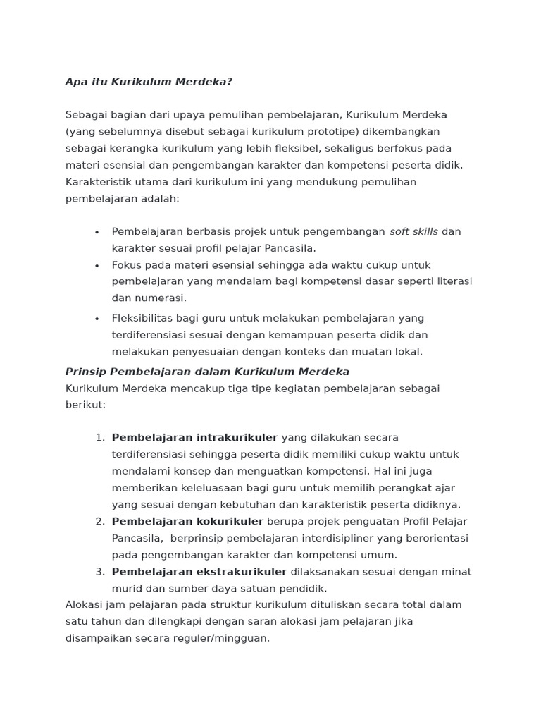 Kurikulum Merdeka | PDF