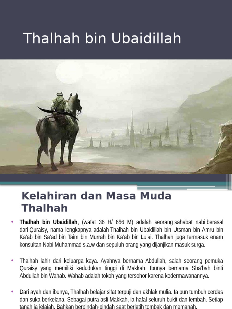 Thalhah Bin Ubaidillah | PDF