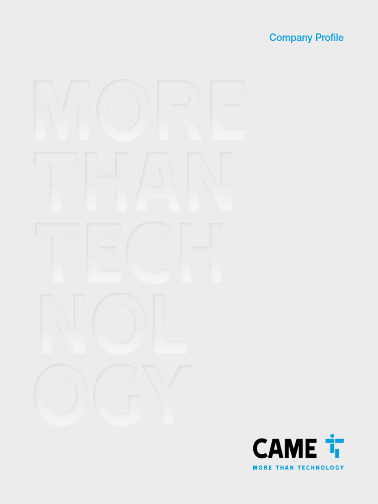 CAME Company Profile 2023 en | PDF CAME Company Profile 2023 en | PDF