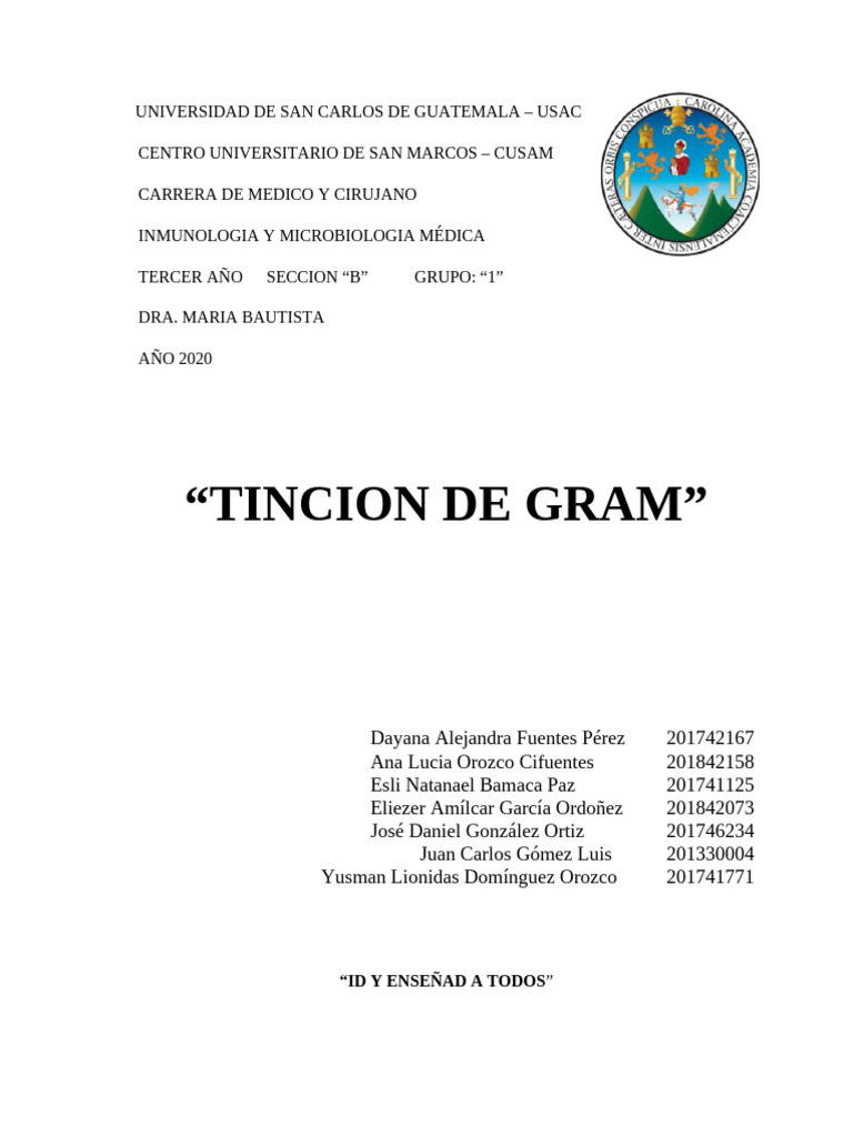 Tincion de Gram | PDF