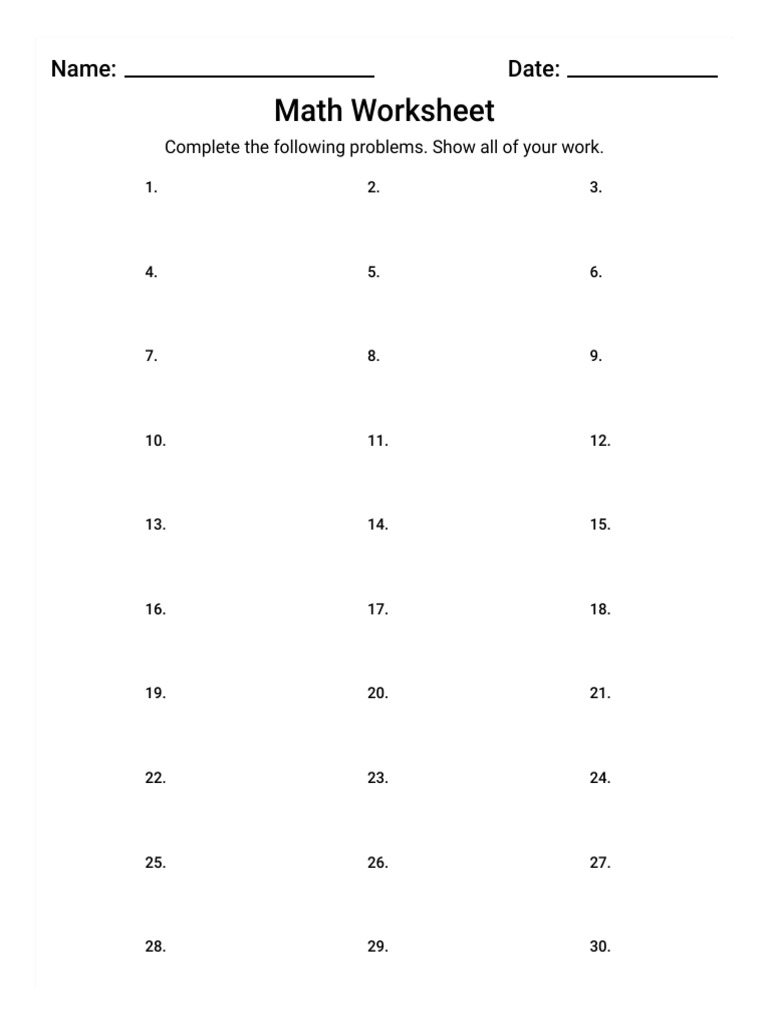 Custom Math Worksht Generator - Math Goodies | PDF