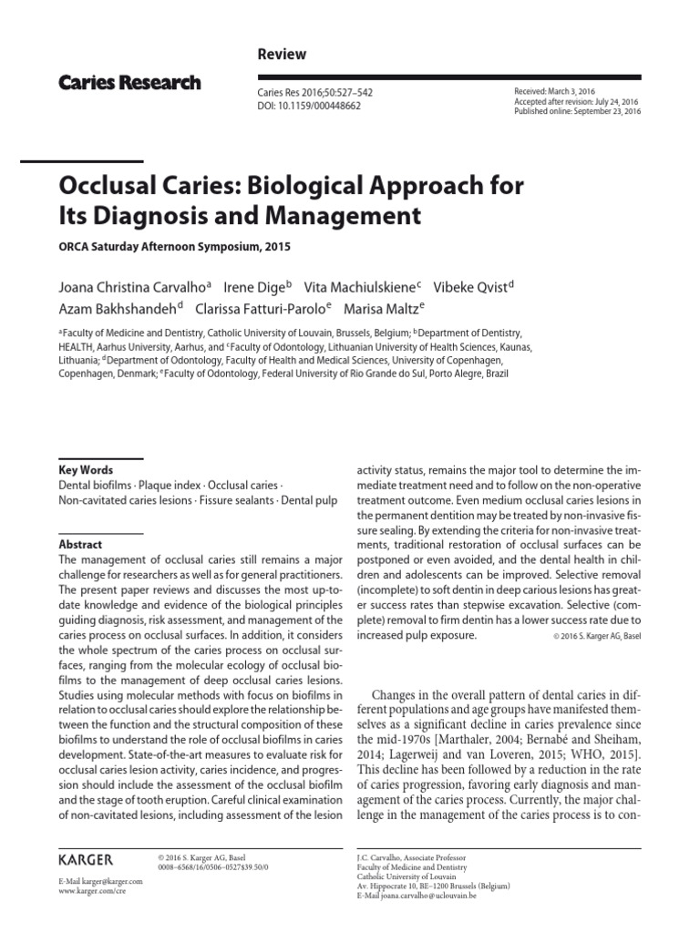 Caries Oclusal | PDF