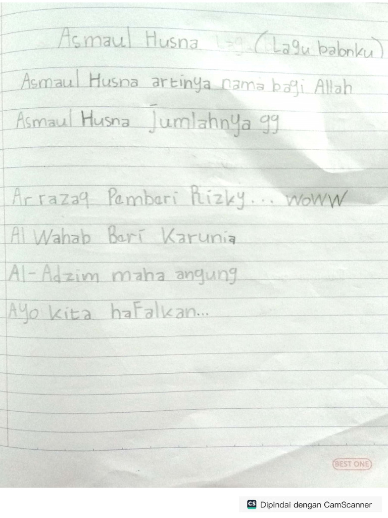 Akidah Bab 2 Asmaul Husna (Ar Razaq Al Wahab) | PDF