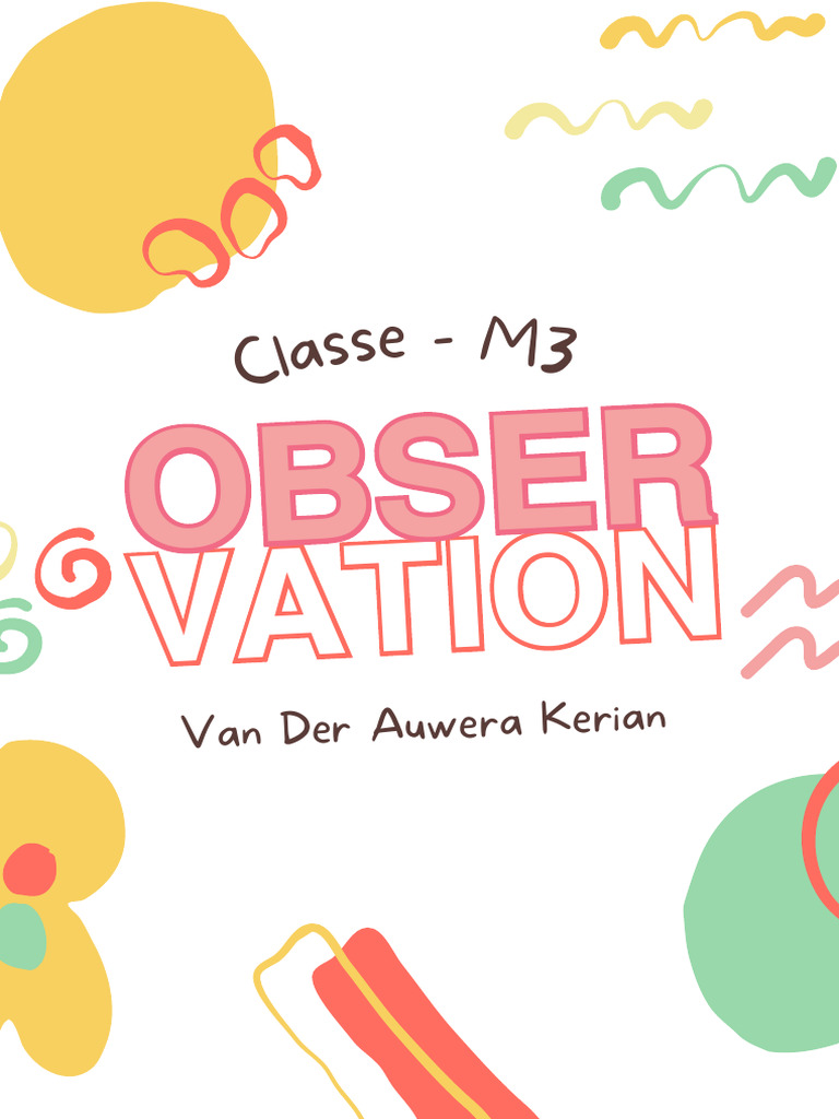 Cute Playful Shape Illustrator Portfolio Cover A4 Document | PDF