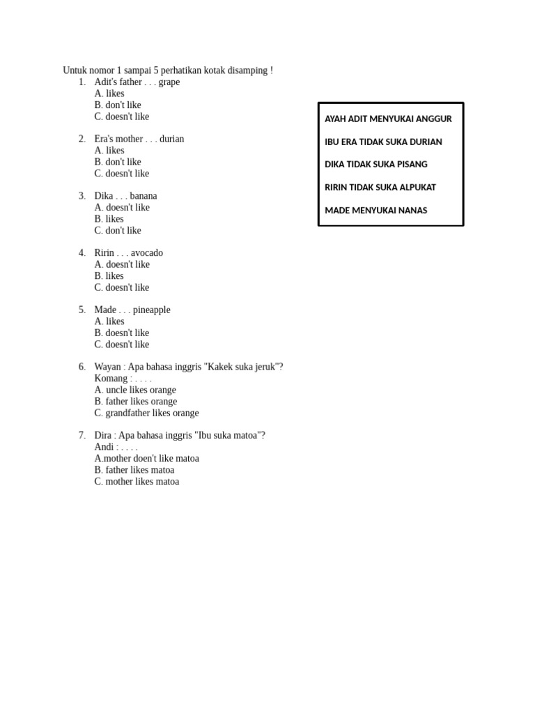 BAHASA ING BAB 1 2 | PDF
