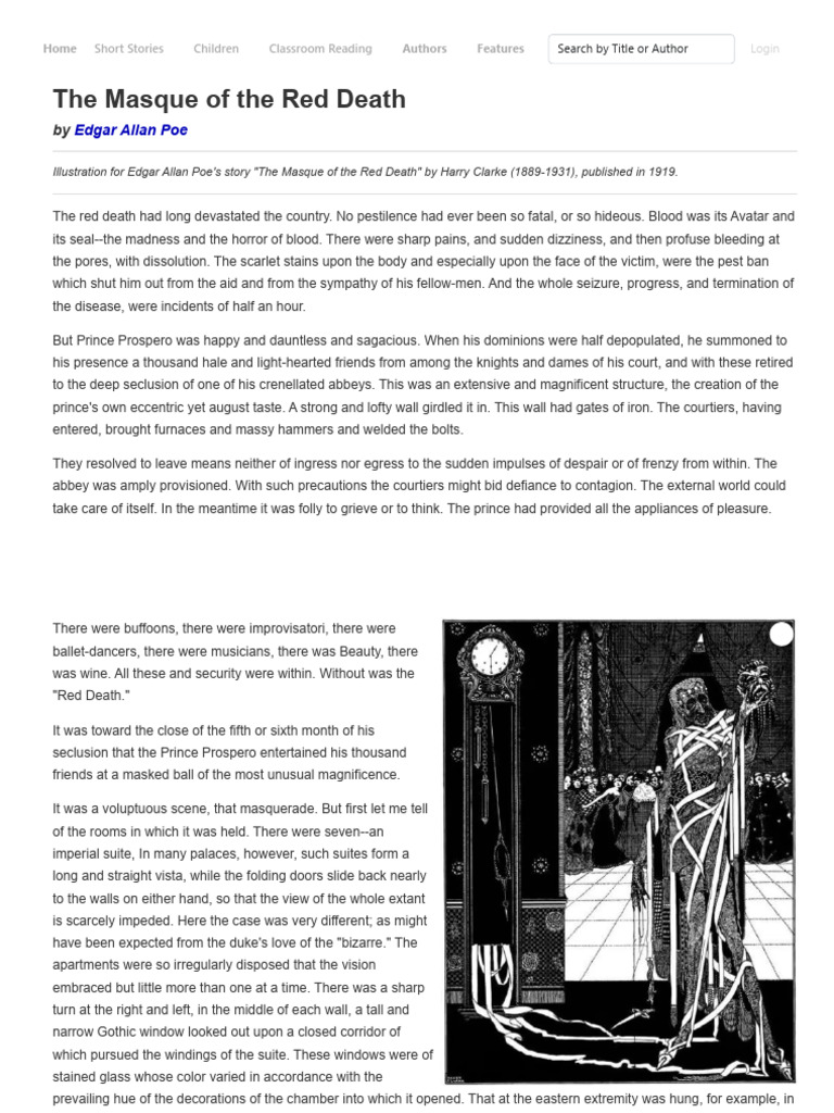 The Masque of the Red Death | PDF