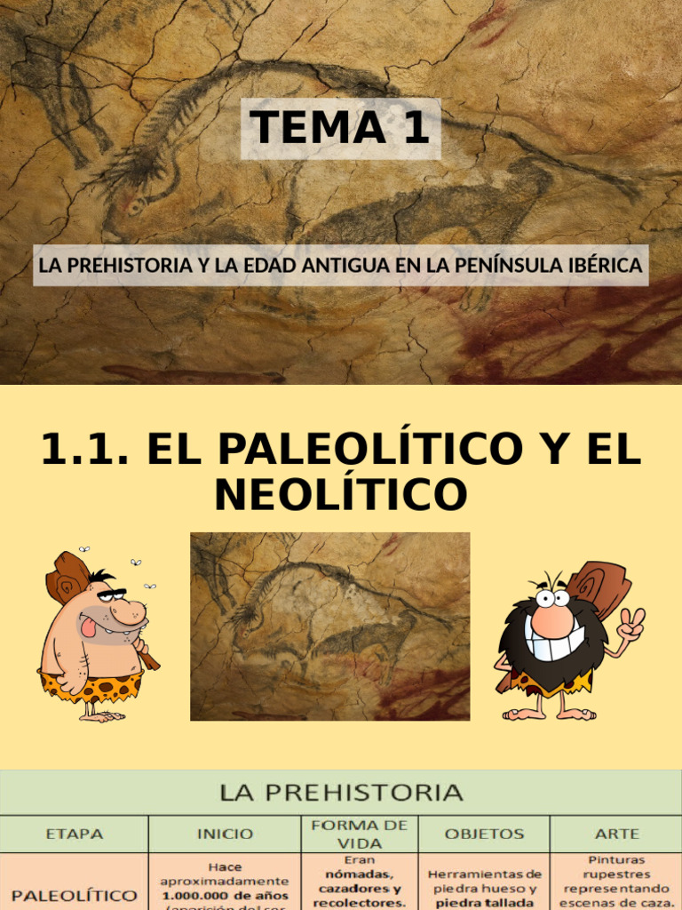 Tema 1. La Prehistoria y La Edad Antigua en La Península Ibérica | PDF