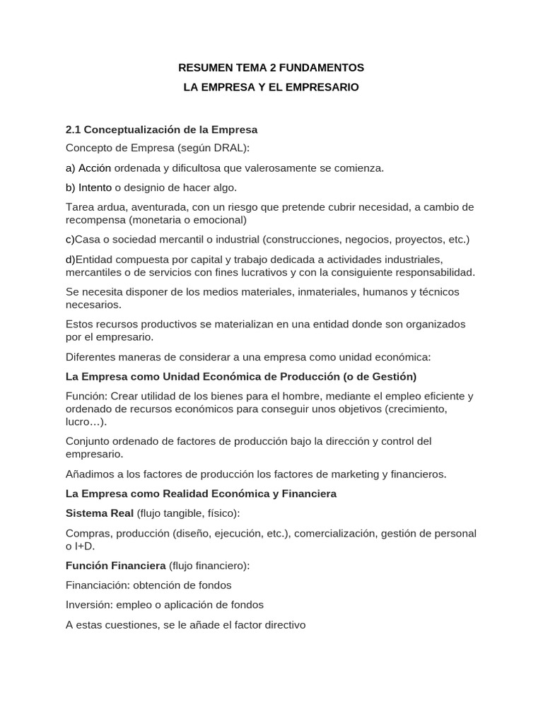 Resumen Tema 2 Fundamentos | PDF