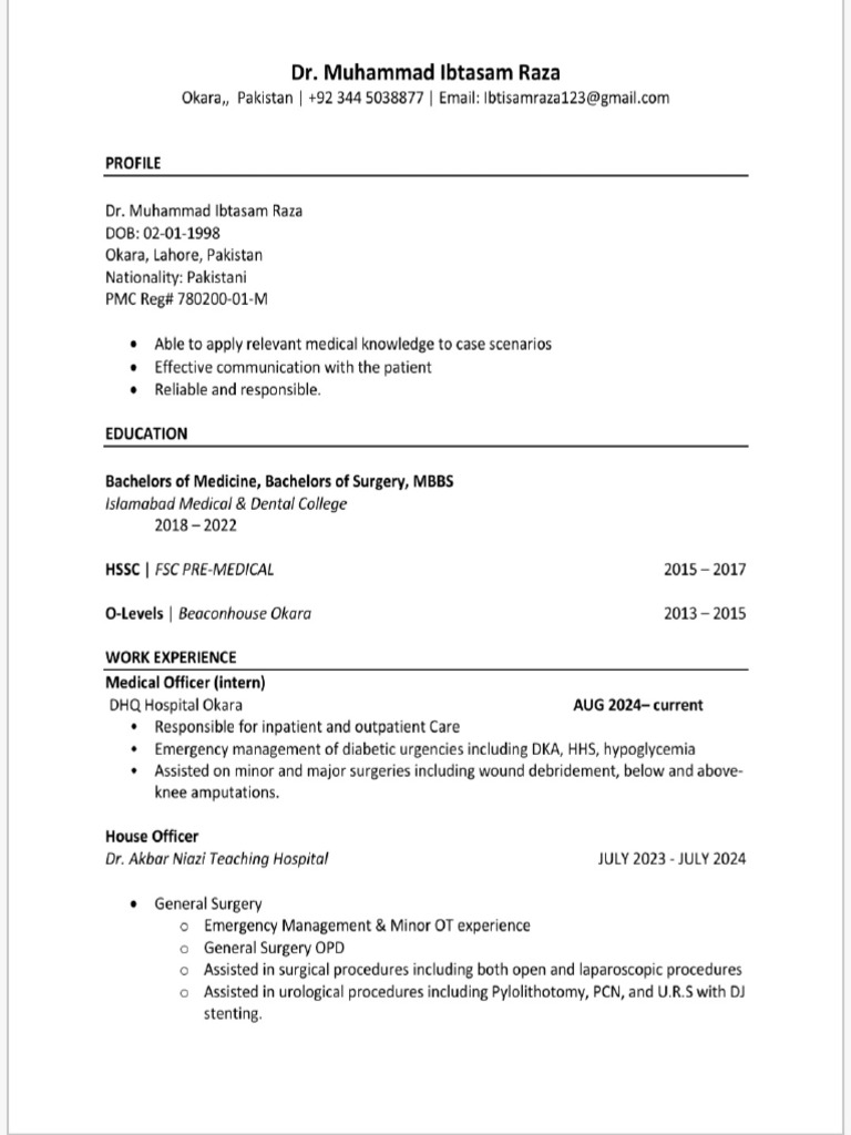 Ibtisam CV 3 | PDF
