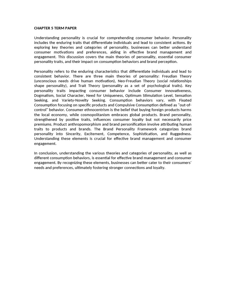 CHAPTER 5 TERM PAPER | PDF